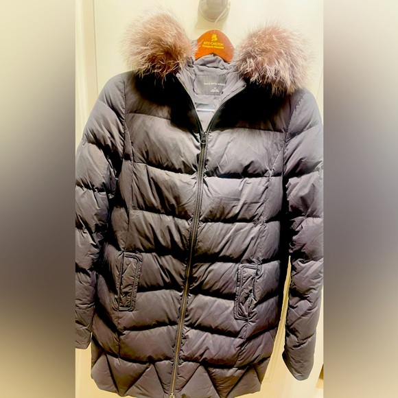 Saks Fifth Avenue | Jackets & Coats | Saks Fifth Ave Grey Down Coat ...